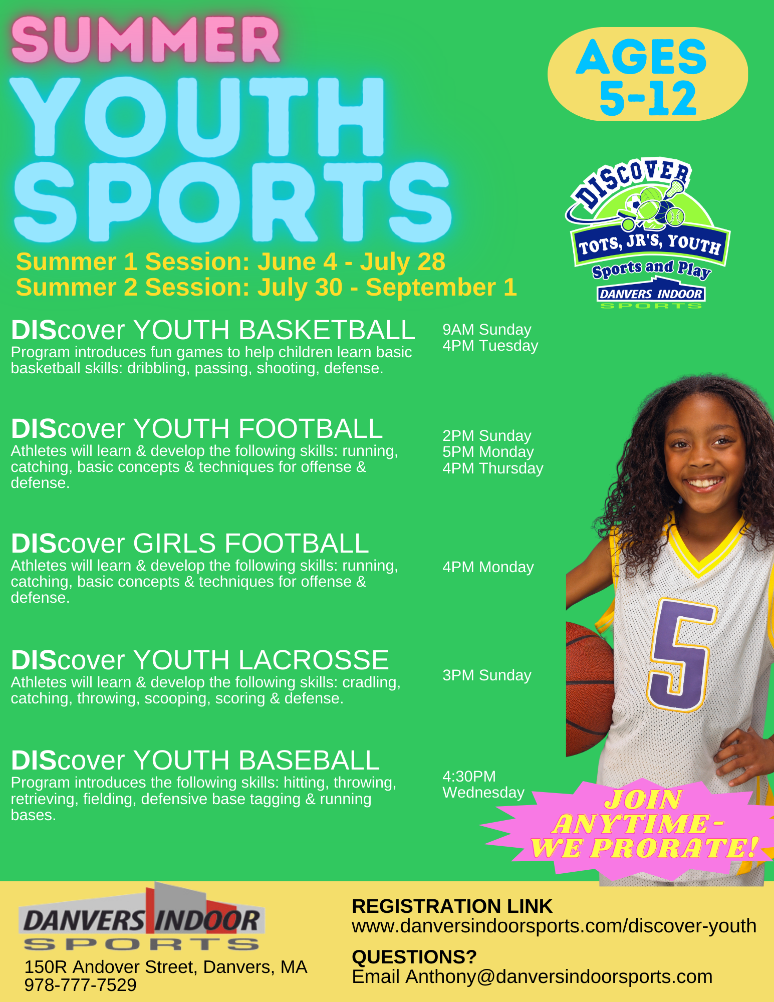 DIScover YOUTH SPORTS - Danvers Indoor Sports