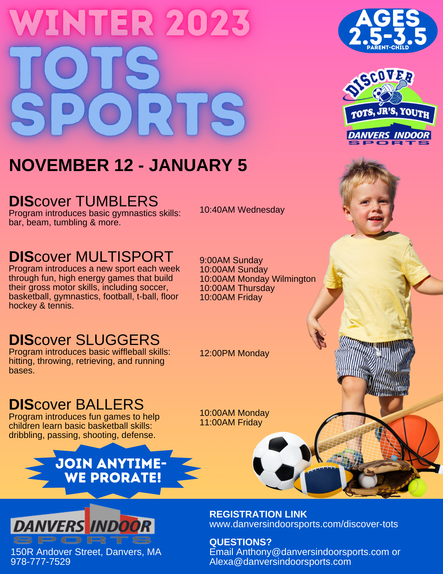DIScover Tots - Danvers Indoor Sports